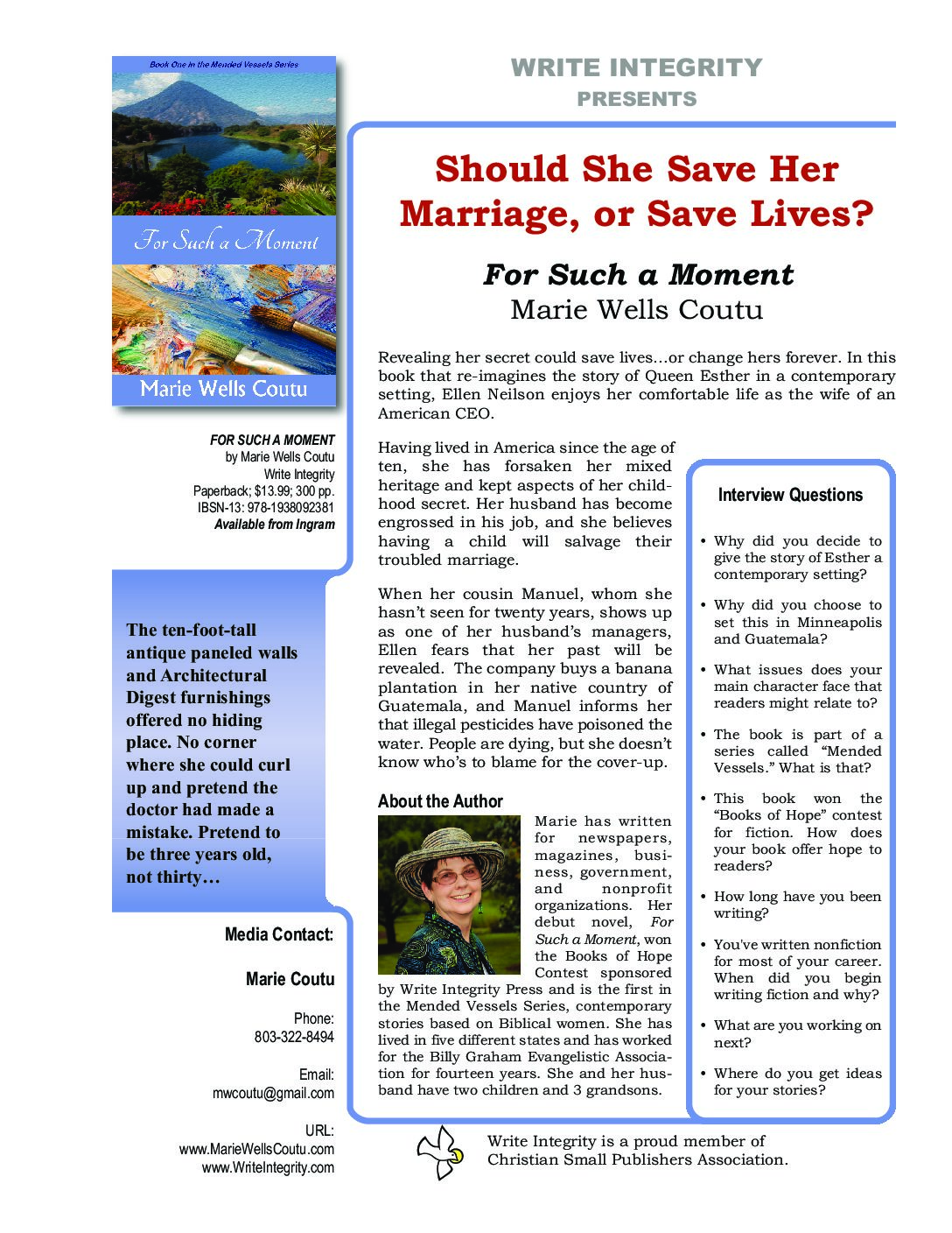 Media-Sheet-for-ICRS | Marie Wells Coutu - Author